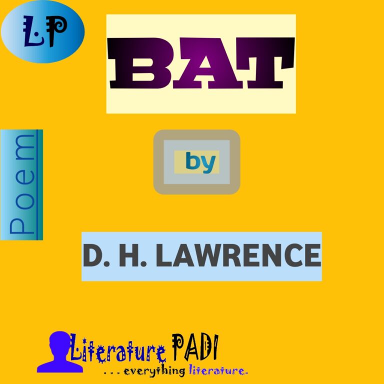 Poem: BAT by D. H. Lawrence | Literature PADI