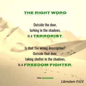 The Right Word | A Poem by Imtiaz Dharker | Literature PADI