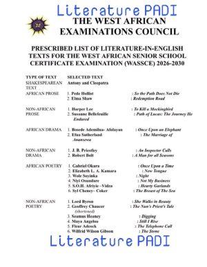 2026–2030 Recommended Literature Texts For WAEC and NECO SSCE ...