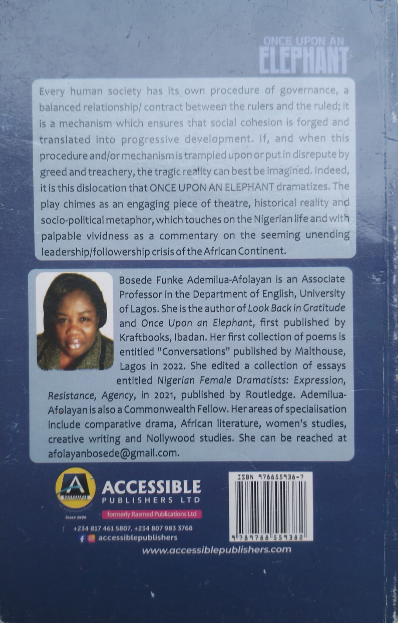 Themes in Bosede Ademilua-Afolayan’s Once Upon an Elephant | Literature ...