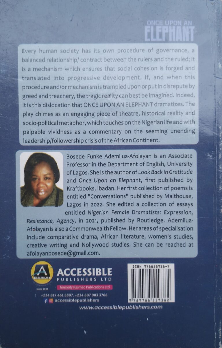 Characters in Bosede Ademilua-Afolayan’s Once Upon an Elephant ...