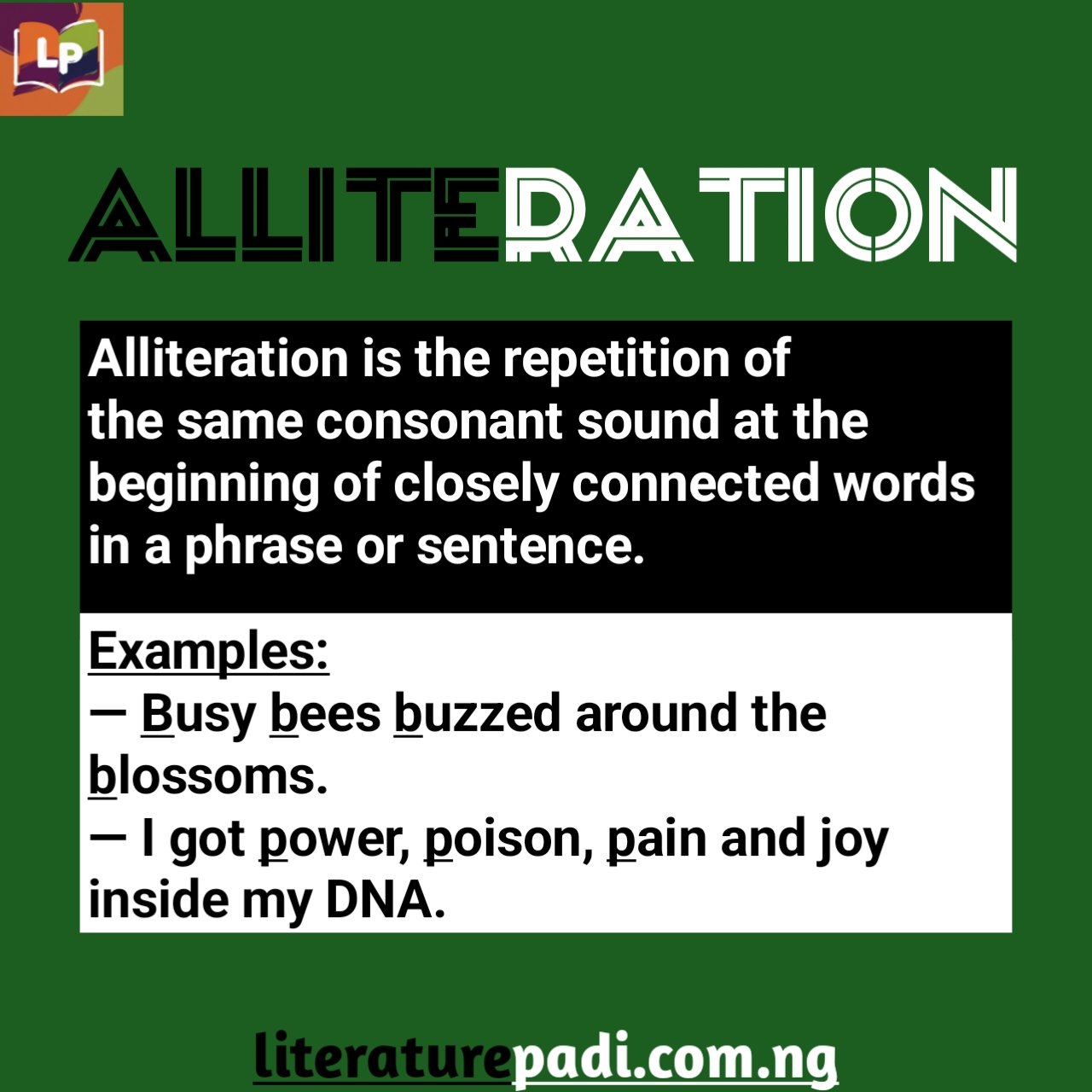 Alliteration in Literature | LitPADI | Literature PADI