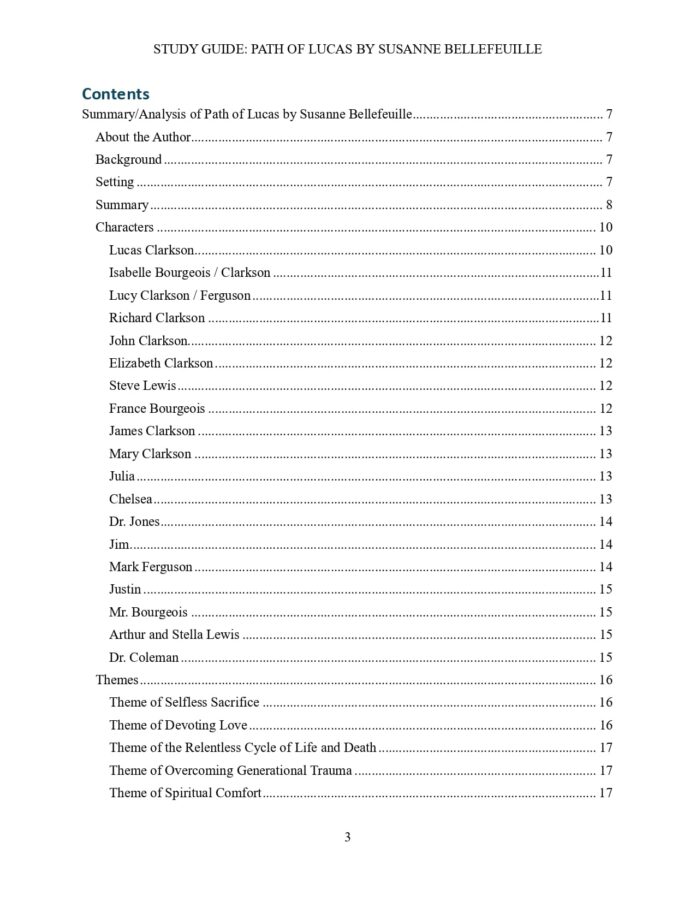 Plot Summary and Setting of Path of Lucas by Susanne Bellefeuille ...